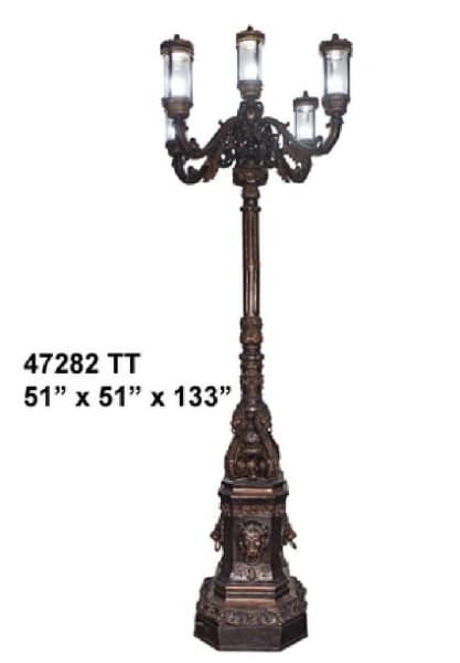 Bronze Decorative Torchiere Ligh