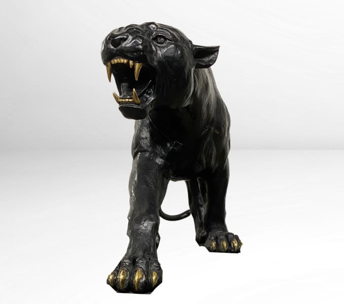 Bronze Howling Coyote Mascot Statue