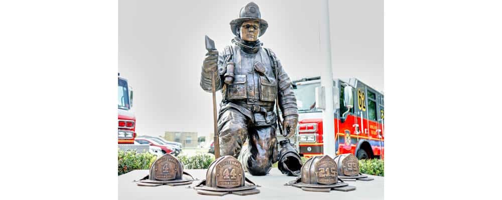 Osceola County Fallen Firefighter Memorial Features Bronze Statue