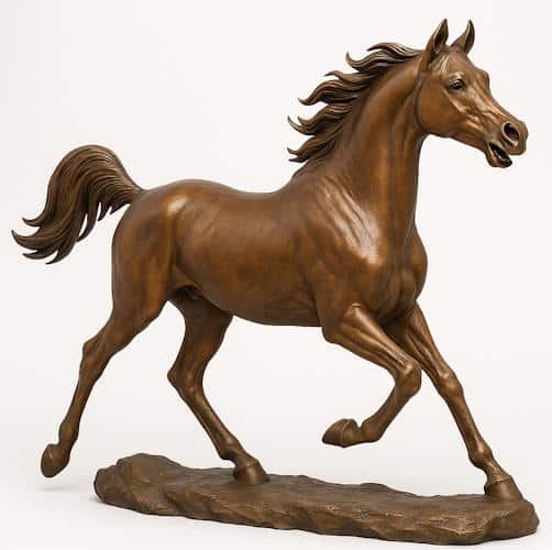 Bronze Proud Stallion Statue – Mustang Mascot Sculpture